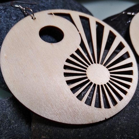 Jewelry | 22 3 Wooden Ying Yang Boho Earrings | Poshmark